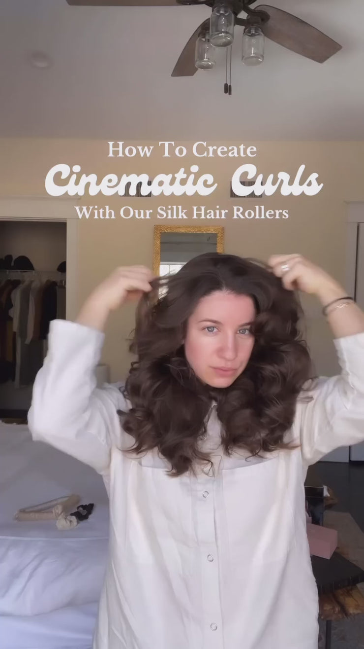 Mulberry Silk Hair Rollers With Natural Cotton Fill | Heatless Curls 5 ...